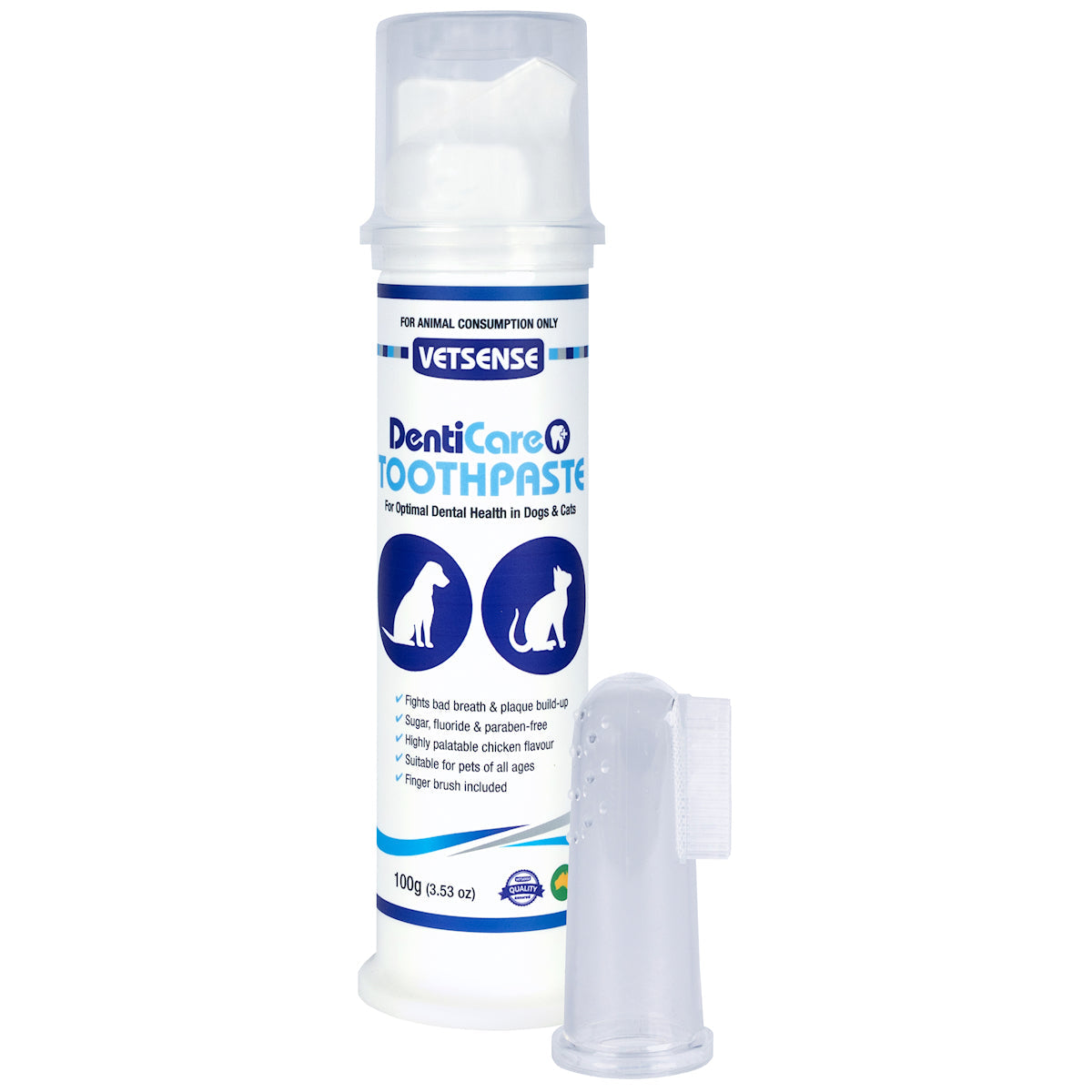 Vetsense DentiCare Toothpaste Kit For Dogs & Cats 100g – Equine And Pet