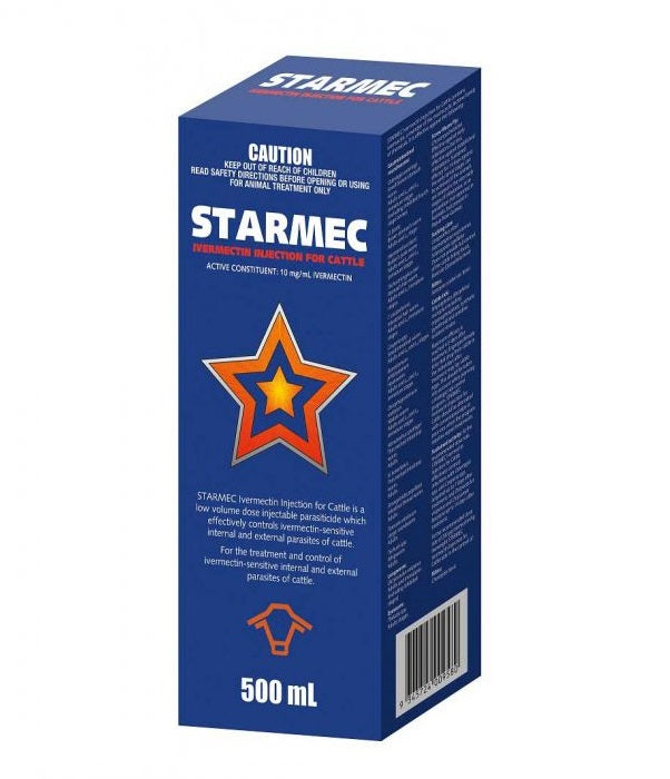 Starmec Cattle Injection Drench 500ml Ivermectin (Bomectin) – Equine ...