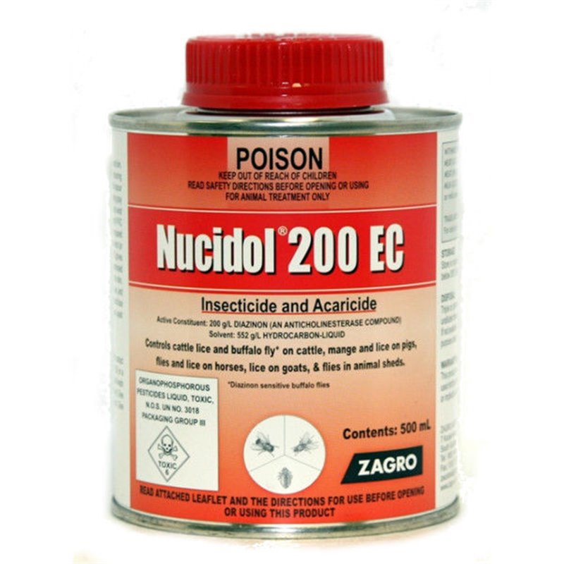 Nucidol 200 EC 500mL (Diazinon) – Equine And Pet